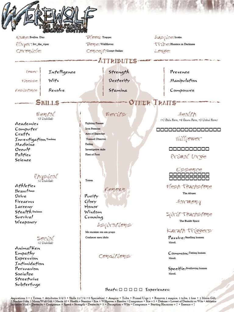 WtF.2e Sheet Evellyn | PDF