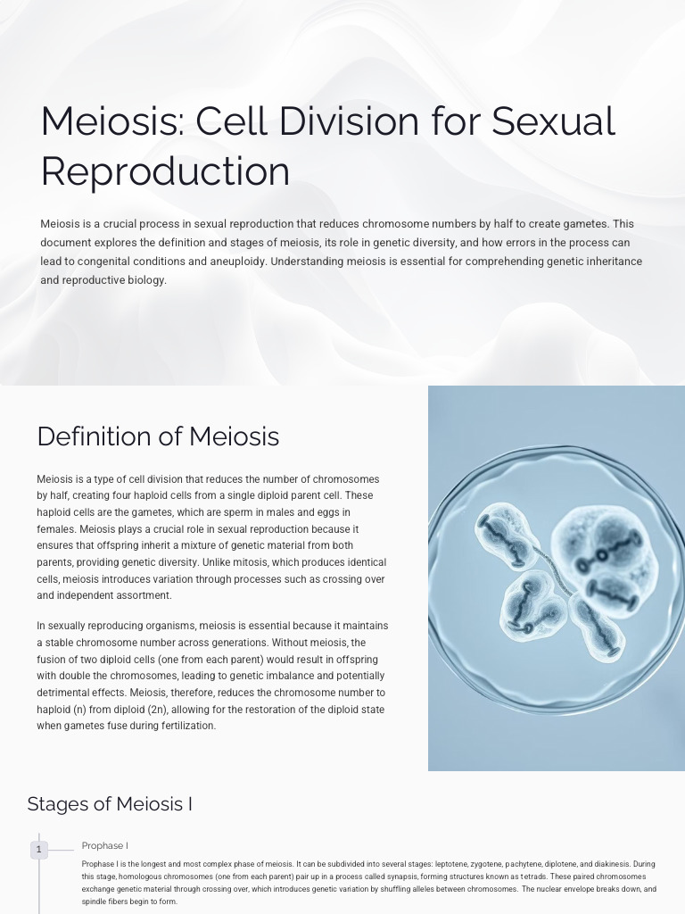 Meiosis-Cell-Division-for-Sexual-Reproduction 1 | PDF | Meiosis | Ploidy