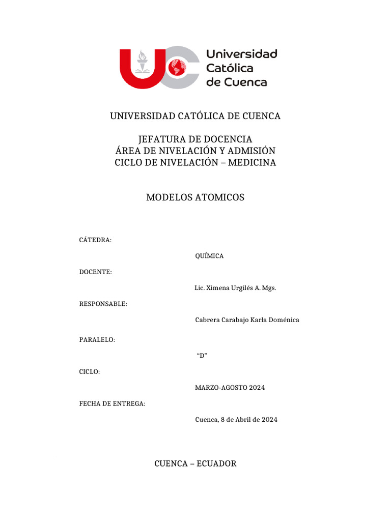 Modelo de Carátula | PDF