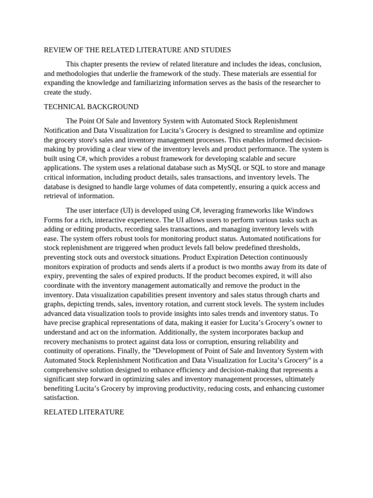 Rrl With Comments On Synthesis Pdf Internet Of Things Point Of Sale