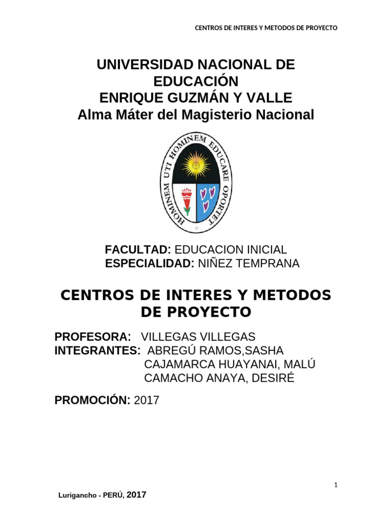 Centros de Interes y Metodo de Proyectos | PDF | Aprendizaje | Maestros
