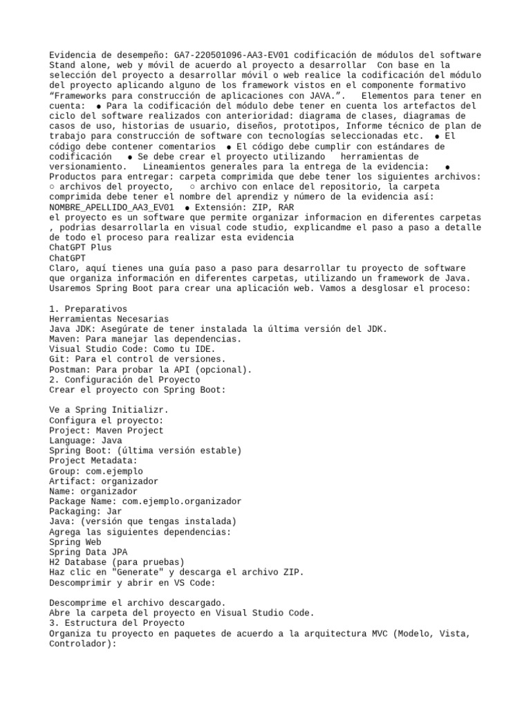 Codificación de Módulos en Java para Software | PDF | Java (lenguaje de programación) | Software