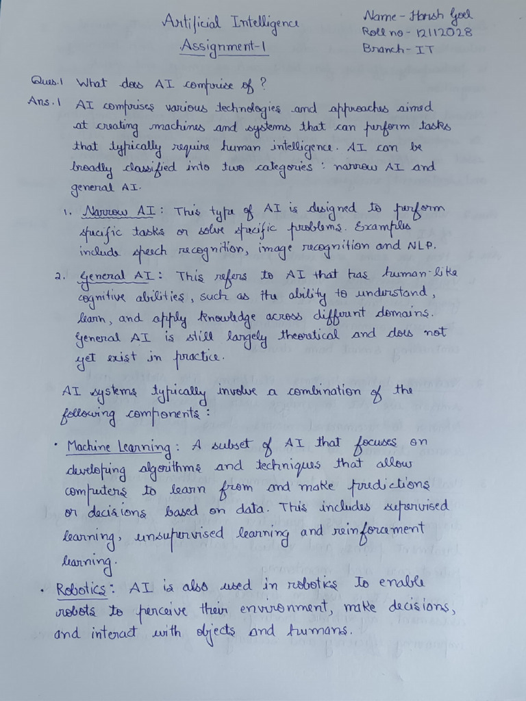 AI Assignment-1 | PDF | Social Science | Computers