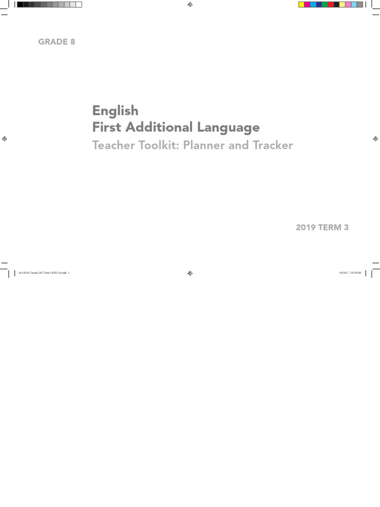 Grade 8 EFAL Term 3 Planner | PDF | Curriculum | Reading Comprehension