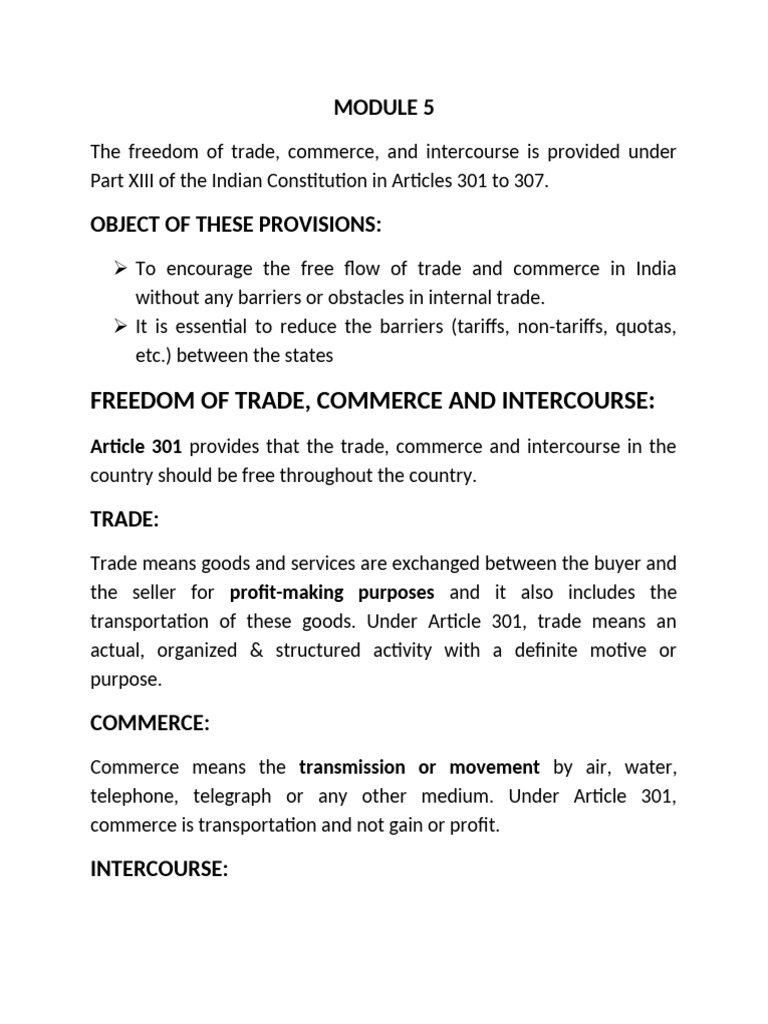 Consti Module 5 | PDF | Taxes | Trade