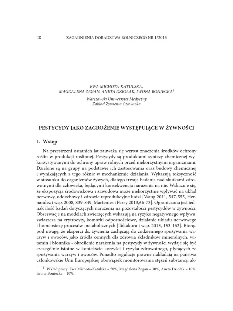 Pestycydy Art 18 | PDF