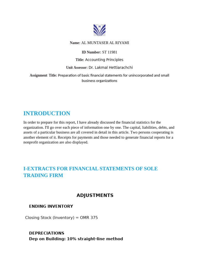 Lakmal Assignment Summitave | PDF | Expense | Equity (Finance)