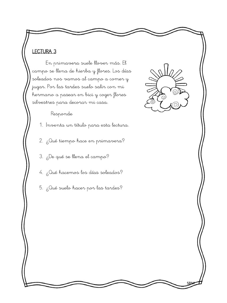 5 Mini Lecturas Comprensivas LAS ESTACIONES | PDF
