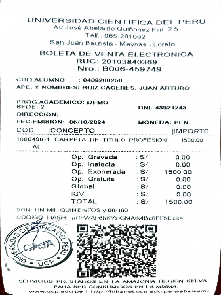 Pago Tasa Administrativa Título Profesional | PDF