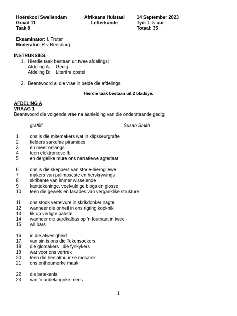 Taak 8 Letterkunde | PDF