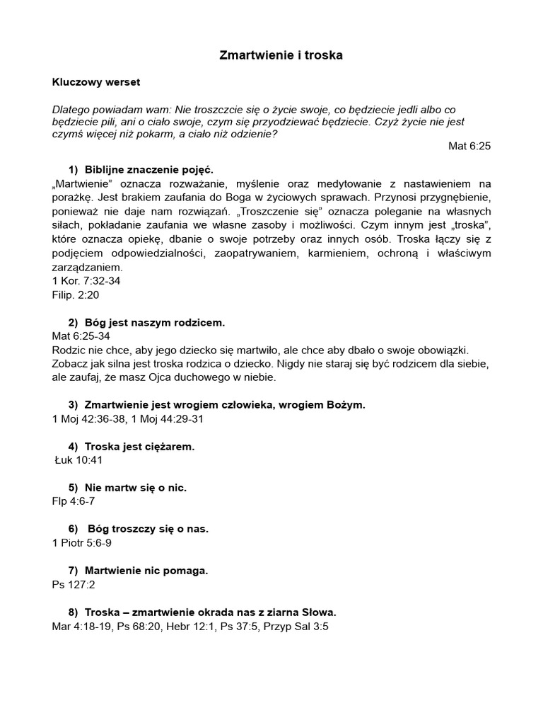 19 Zmartwienie I Troska | PDF
