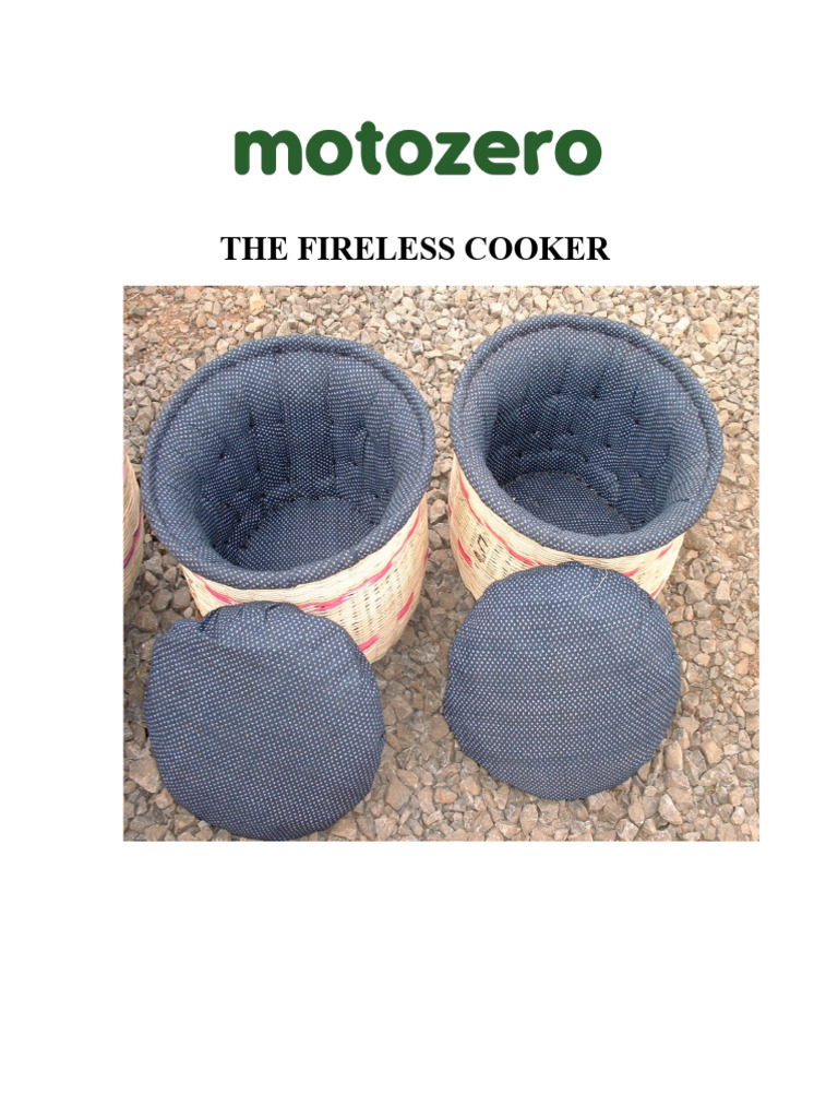 Motozero Fireless Cooker Manual | PDF | Cooking | Bean