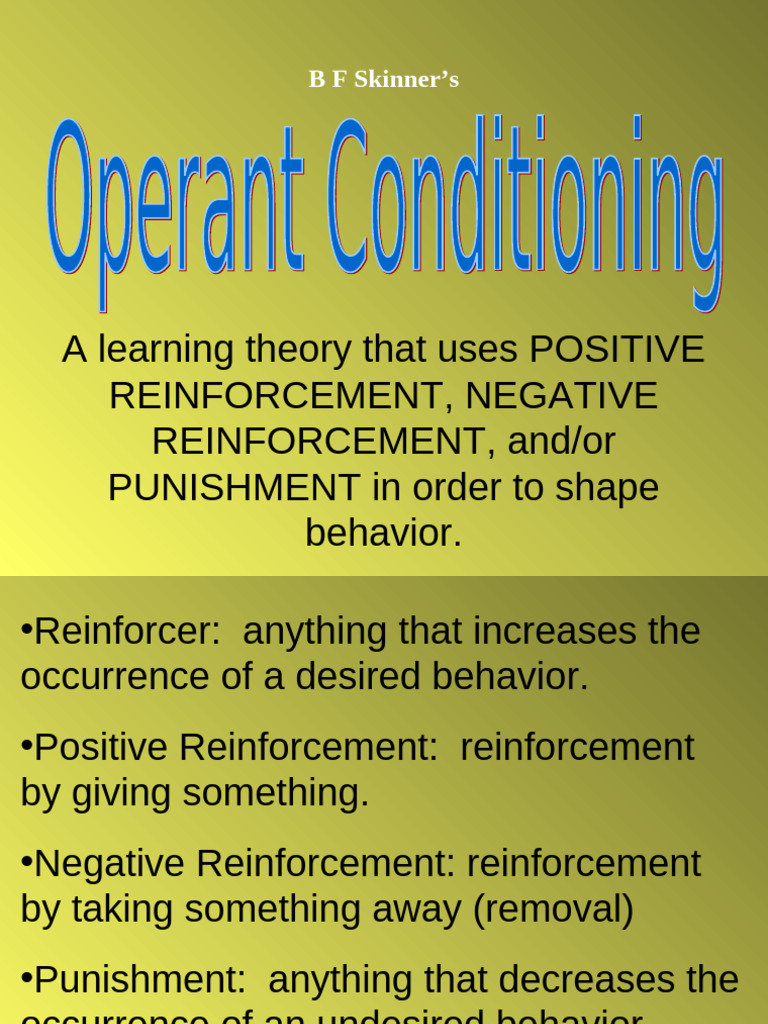 Operant Conditioning Slide | PDF | Science & Mathematics | History
