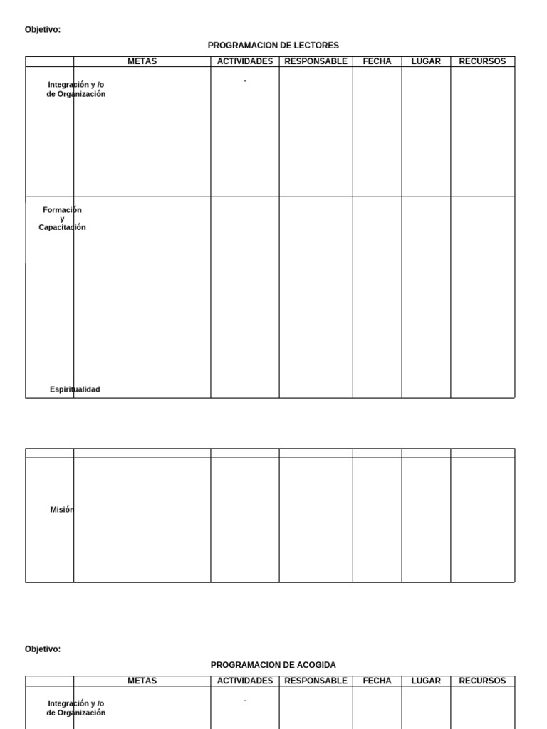 Esquemas para Programaciones | PDF