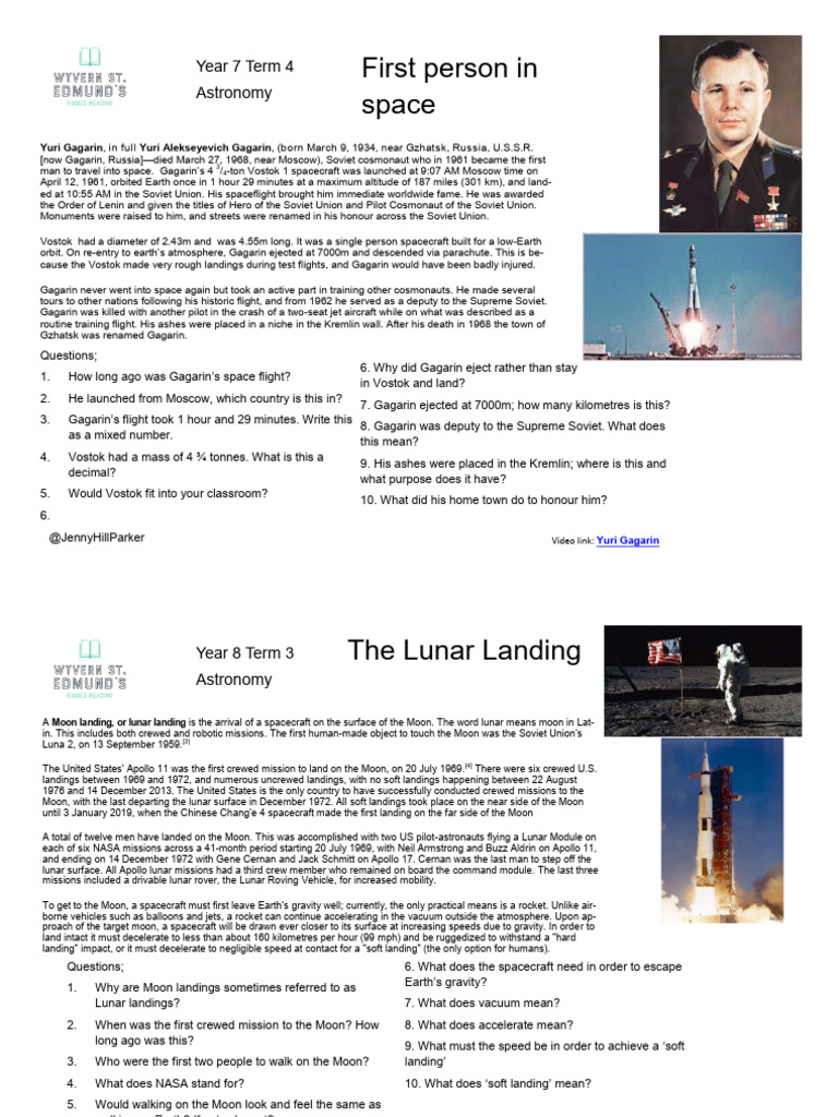 Term 3 Astronomy | PDF | Hubble Space Telescope | Moon Landing