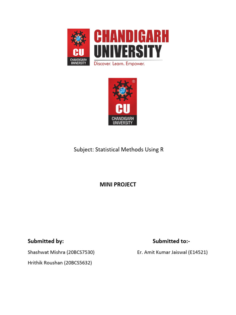 Statistical Methods R Project | PDF | Teaching Methods & Materials | Computers