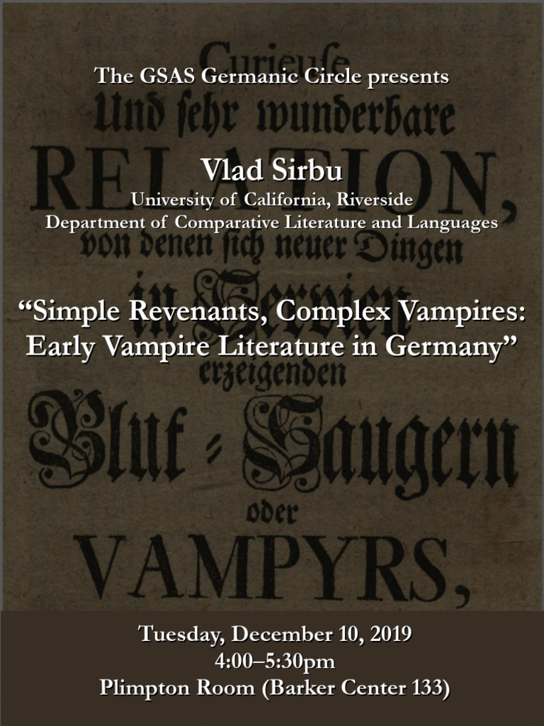 Early Vampire Literature in Germany | PDF