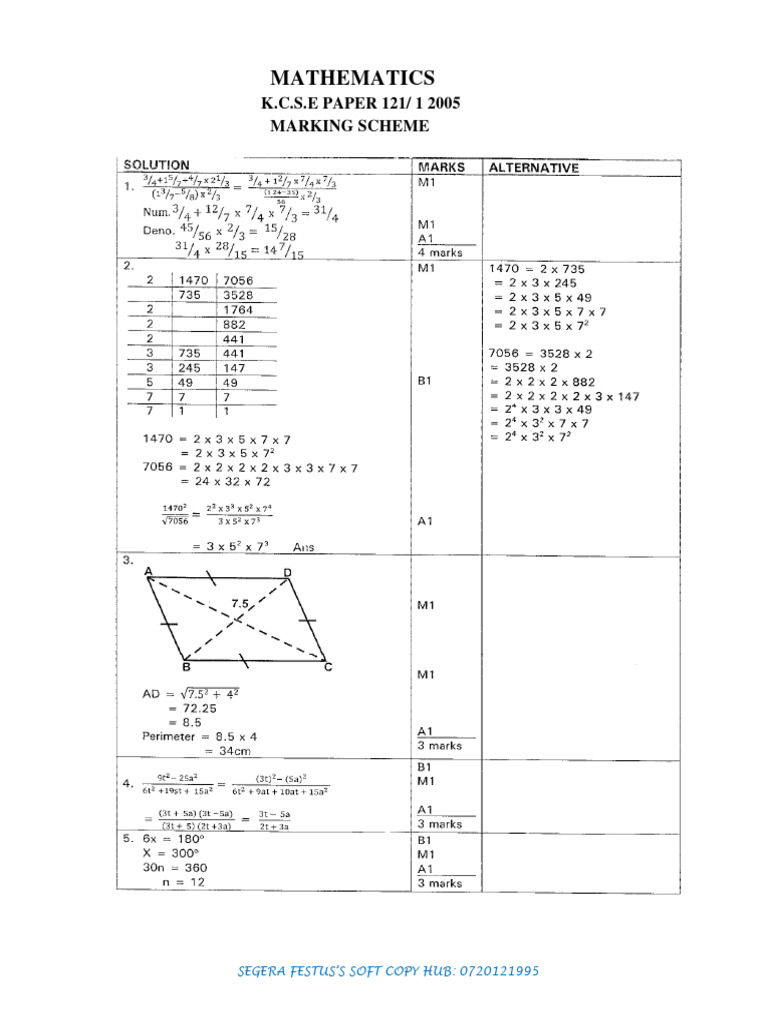 Mathematics PP1 MS | PDF | Area | Geometry