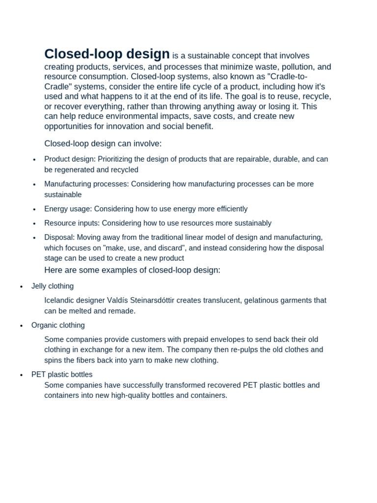 Closed Loop Design-B Des Ist | PDF