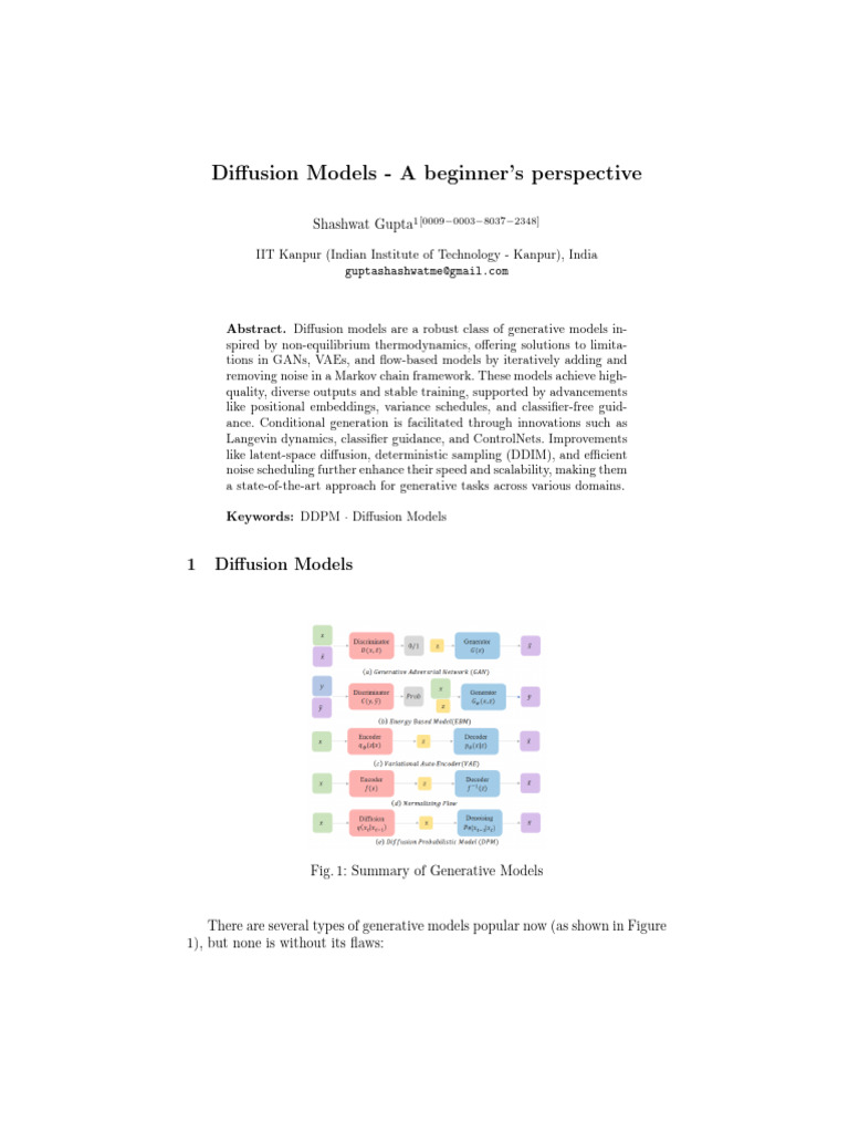 Beginner's Guide to Diffusion Models | PDF | Machine Learning | Applied ...
