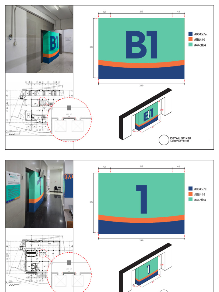 Lobby Lift Detail Stickers Guide | PDF