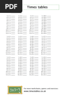 Dodging Table Worksheet 2 To 10 10 Pages | PDF