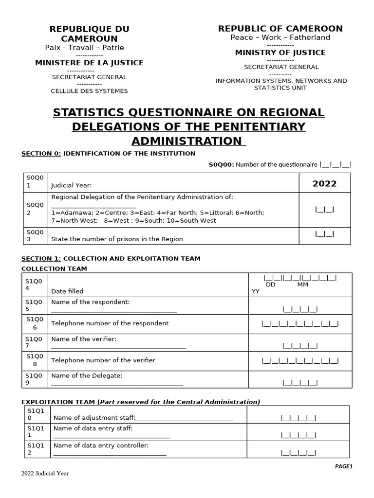 Questionnaire Drap - Anglais - 2023 | PDF | Prison | Punishments