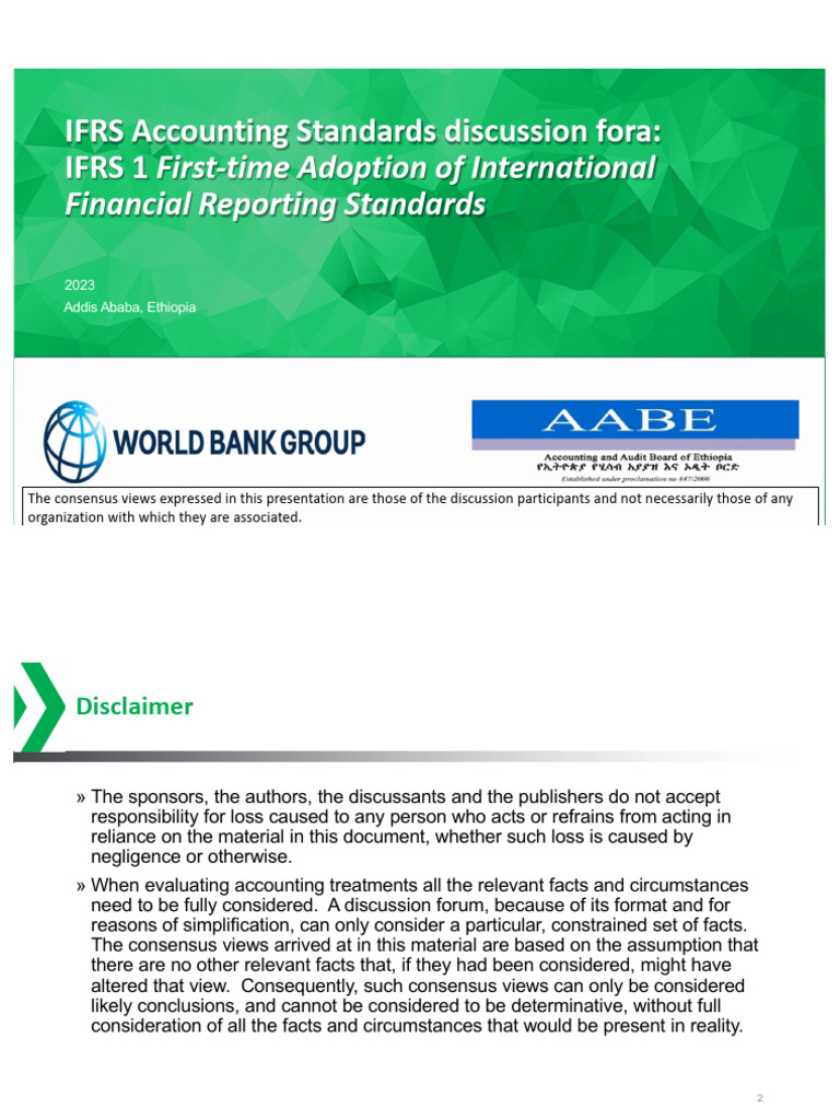 AABE Discussion Forum IFRS 1 First Time Adoption Final | PDF | International Financial Reporting ...