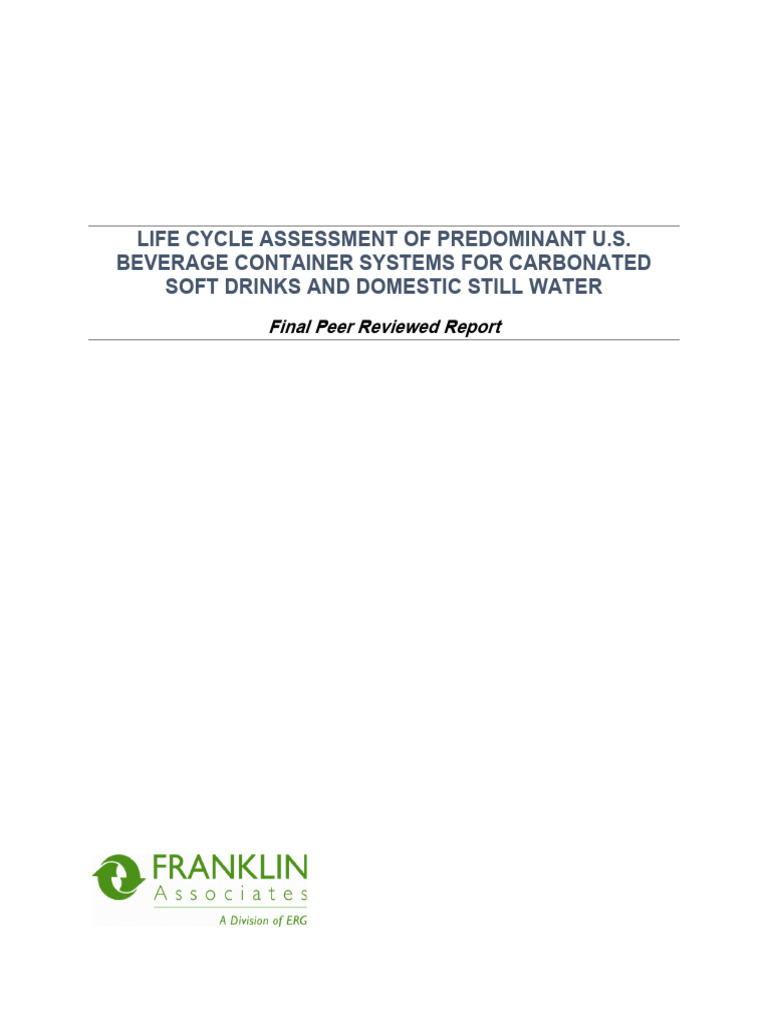 NAPCOR Beverage Container LCA Report 2023 | PDF | Recycling | Life ...