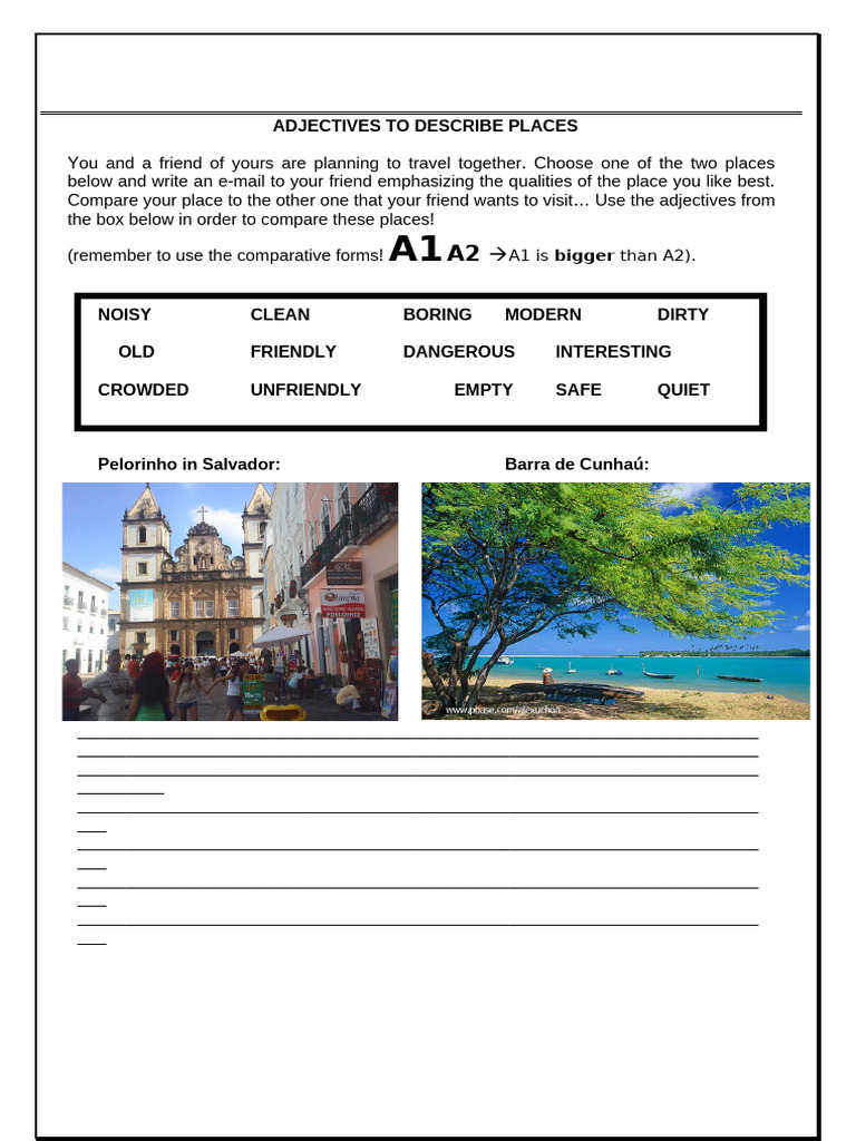 COMPARATIVES Places | PDF