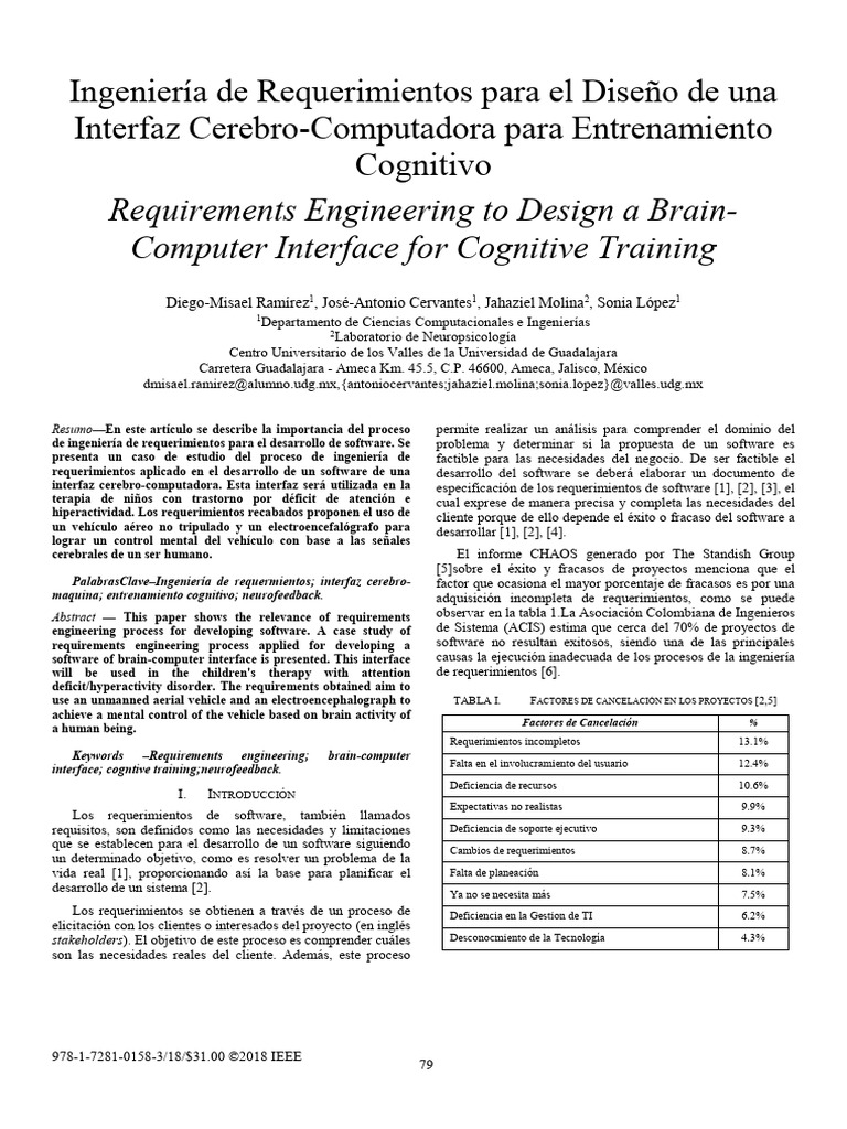 Requirements Engineering To Design A Brain-Computer Interface For ...