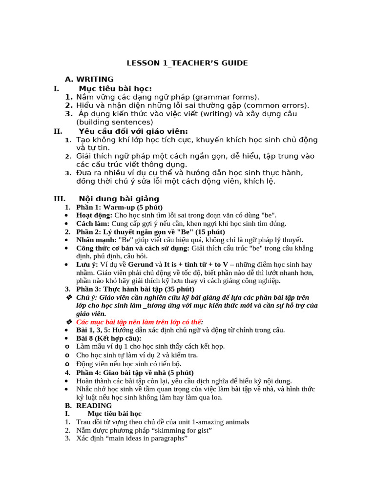 Lesson 1_teacher's guide | PDF