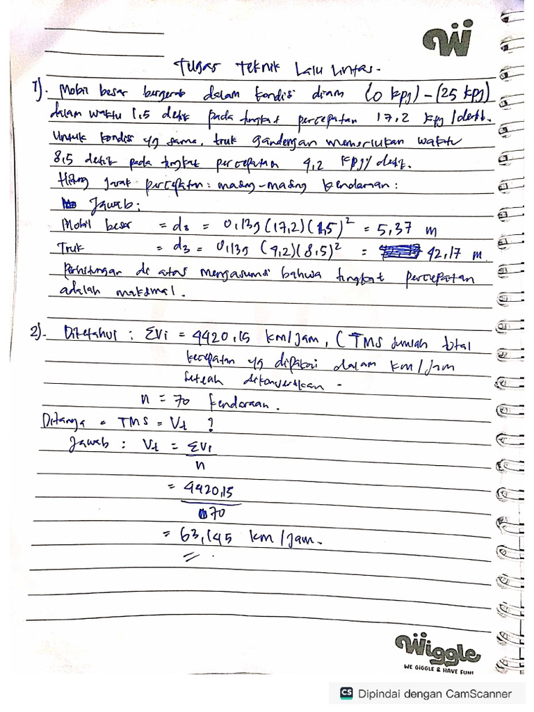 Tugas_Teknik Lalu Lintas_Anisa Sefti Dwi Yurika_2222201046 | PDF