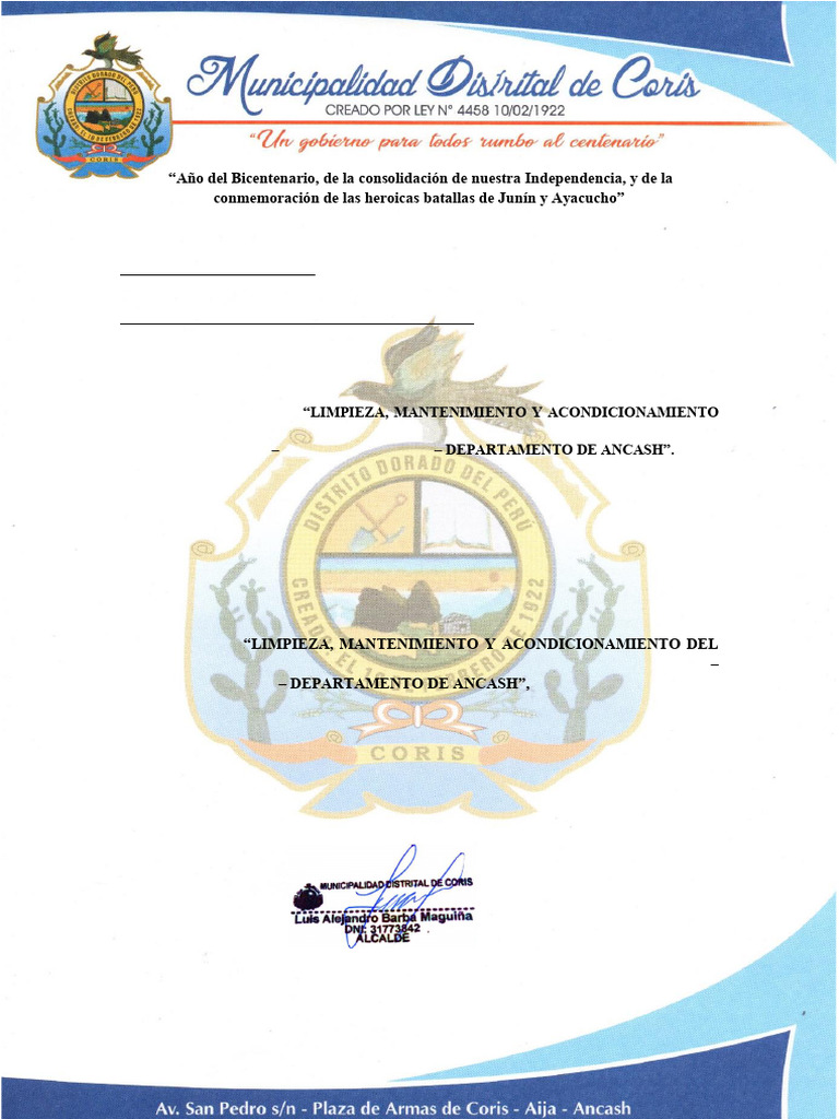 Acta de Capacitación AII en Coris | PDF