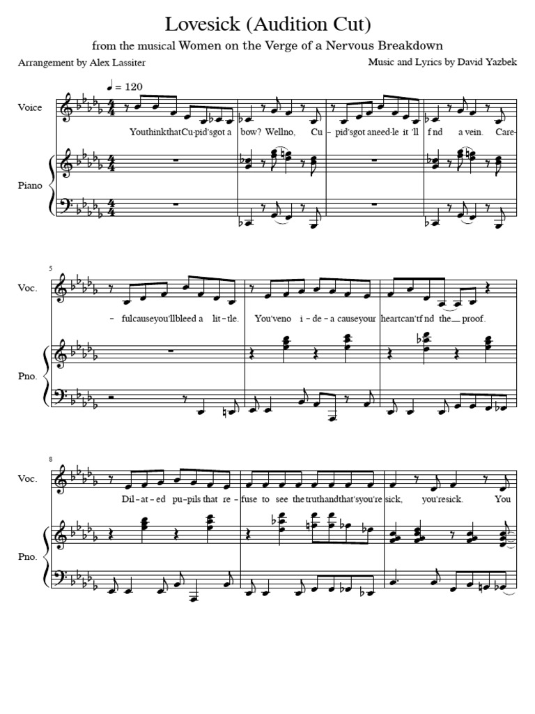 Lovesick From "Women On The Verge of A Nervous Breakdown" | PDF