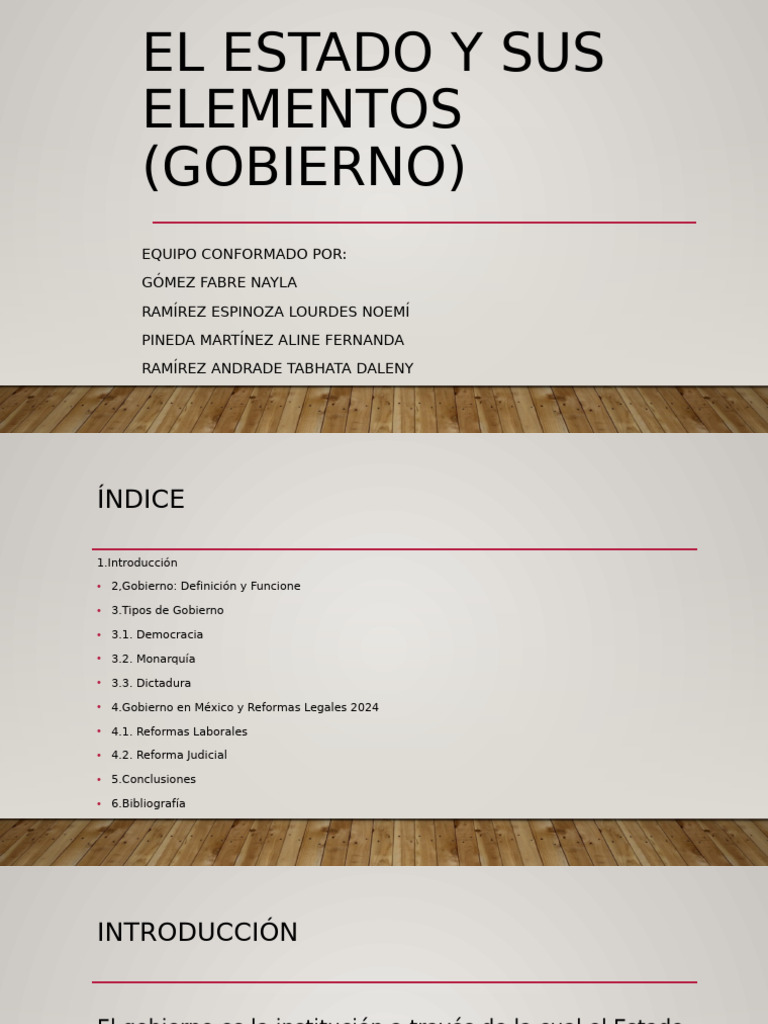 El Estado y Sus Elementos (Gobierno) | PDF | Gobierno | Derecho laboral