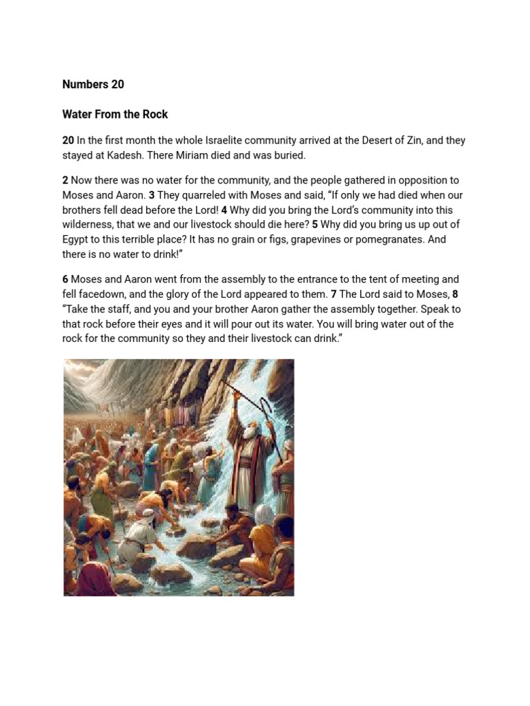 Numbers 20 | PDF | Torah | Books Of The Hebrew Bible