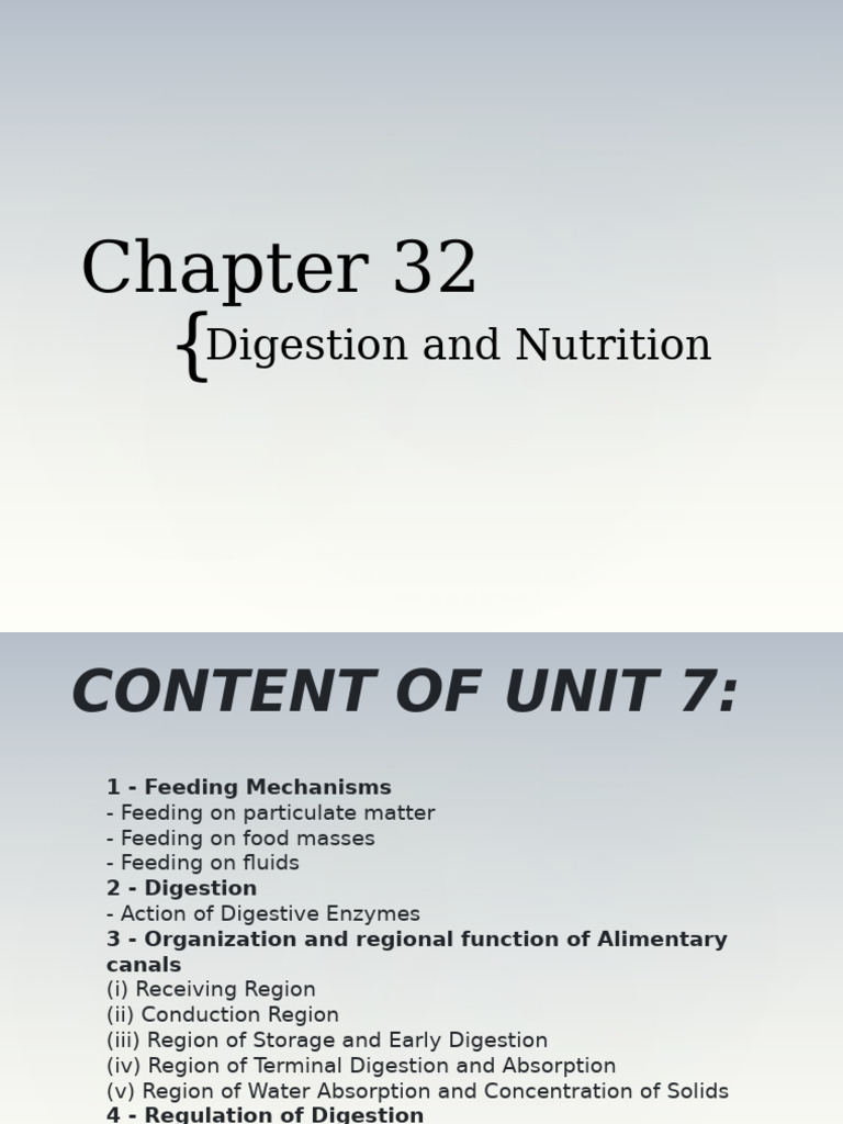 SLZL112 2020 - Unit 7 - Chapter 32 Lectures | PDF | Digestion | Stomach