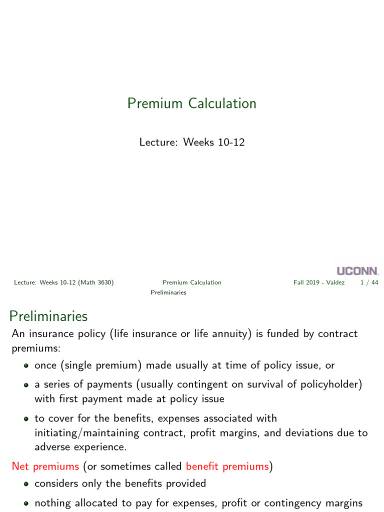 Premium Calculation | PDF | Insurance | Life Insurance