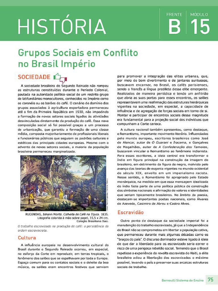 B015 Grupos Socias em Conflito No Brasil Império | PDF