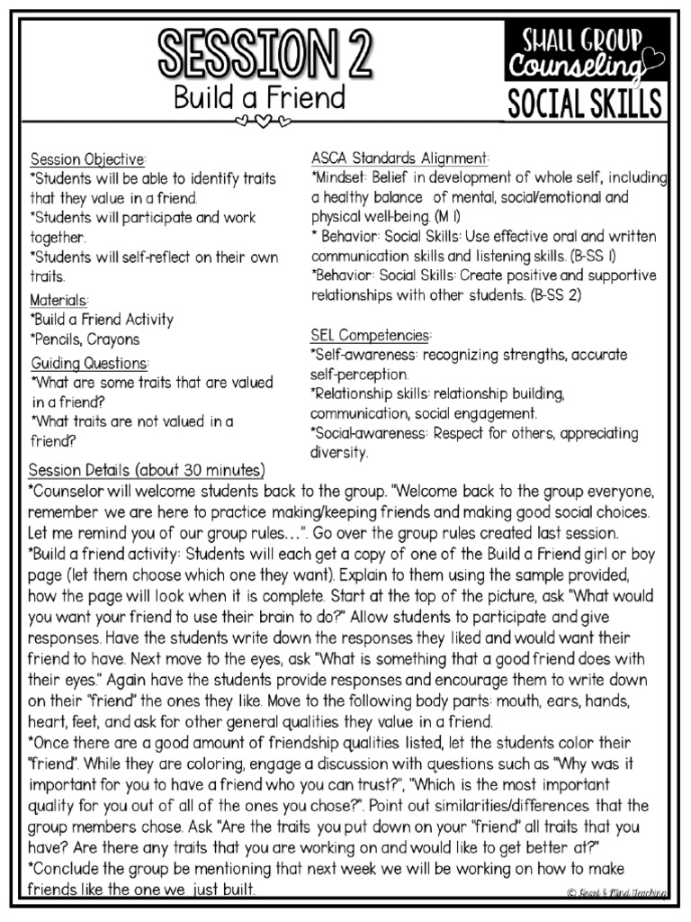 Build A Friend Activity | PDF