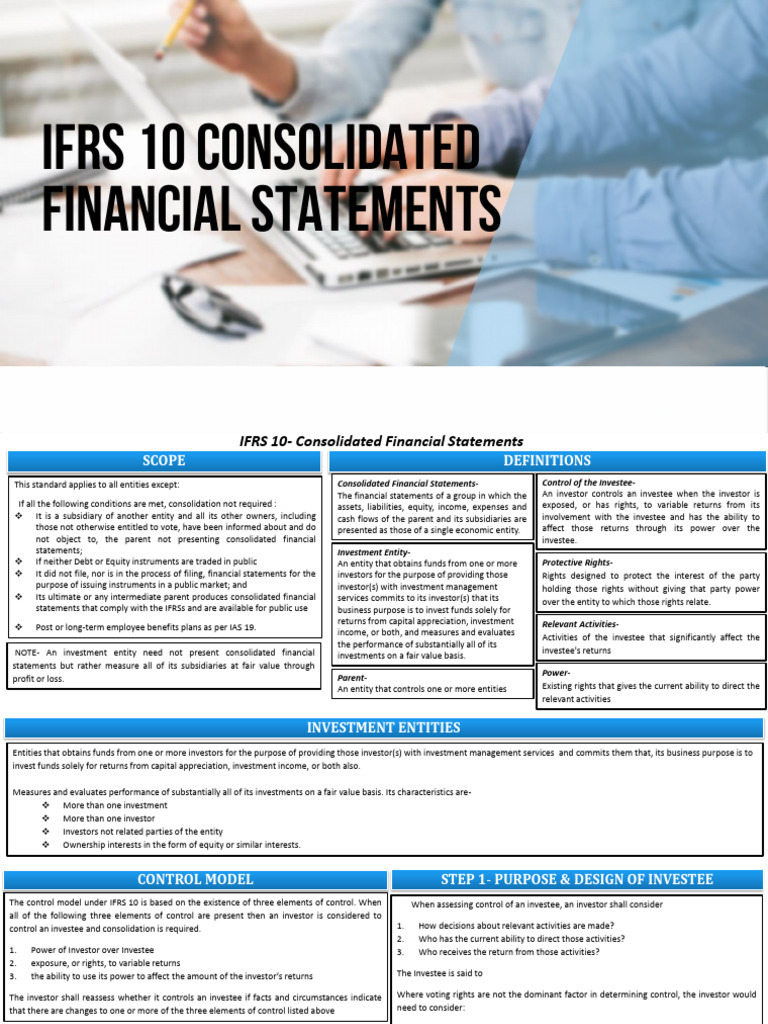 IFRS 10: Consolidation Guidelines | PDF | Fair Value | Financial Statement