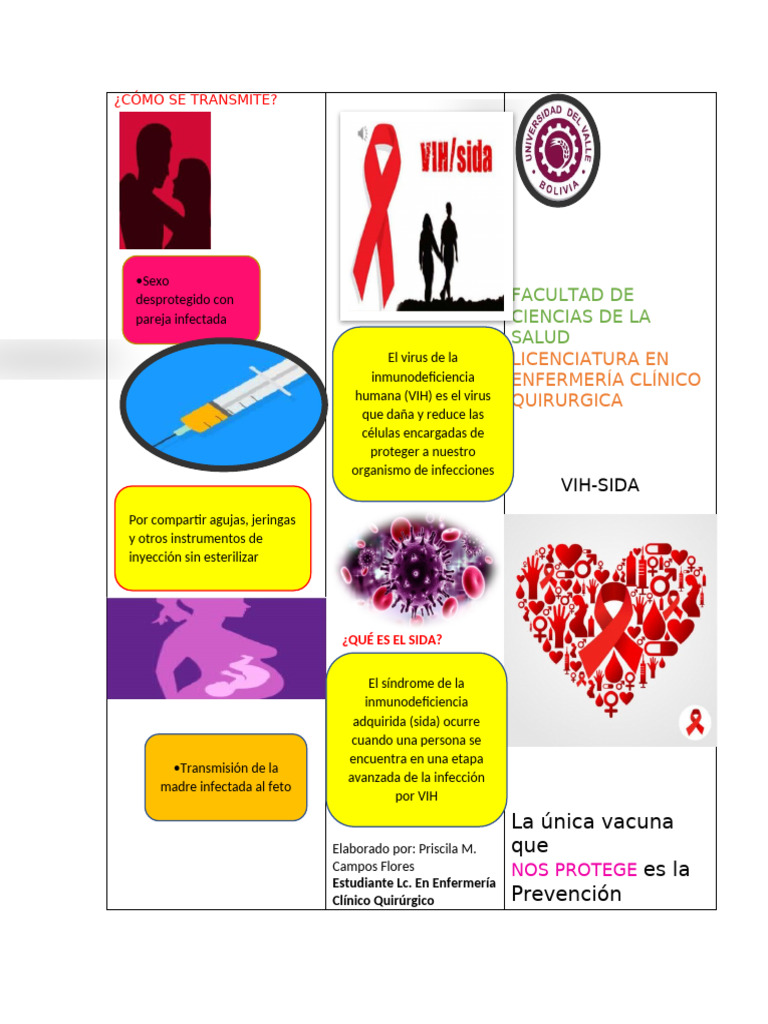 Tríptico Informativo sobre el SIDA | PDF | VIH / SIDA | VIH