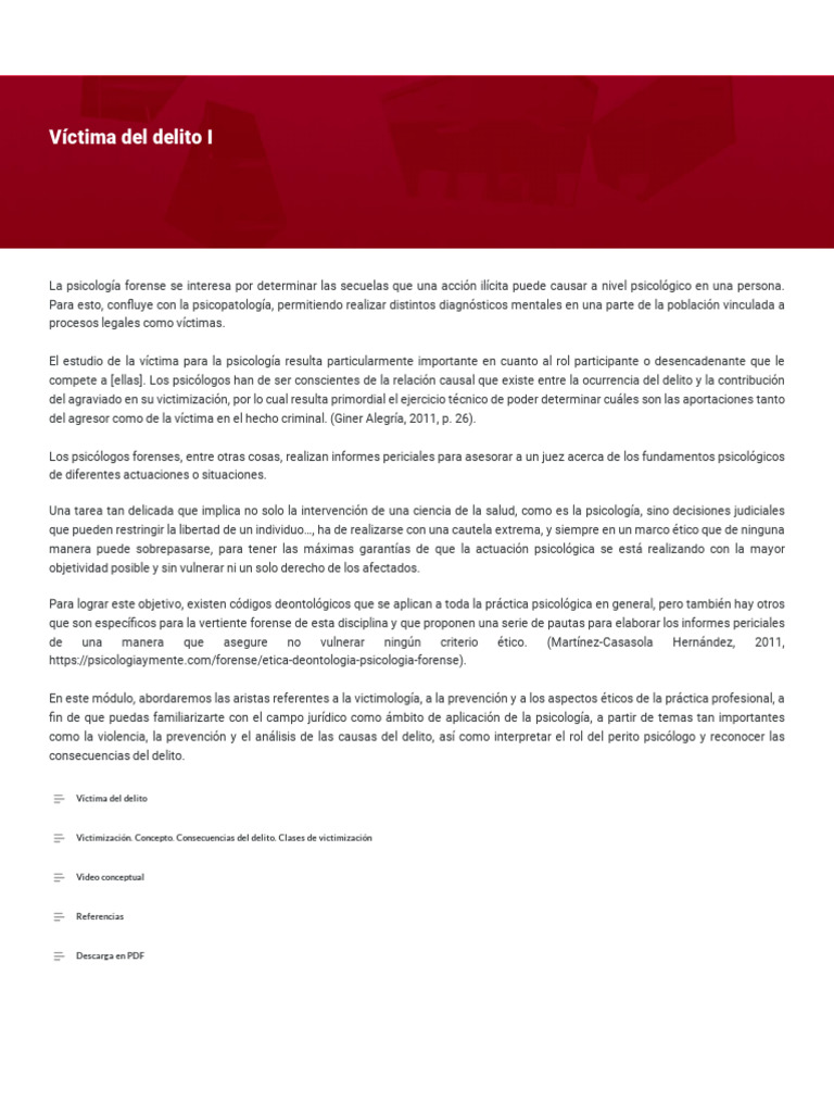 Modulo 4 Lectura 1 | PDF | Victimologia | Sicología