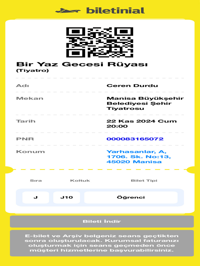 Bilet Kontrol Biletinial | PDF