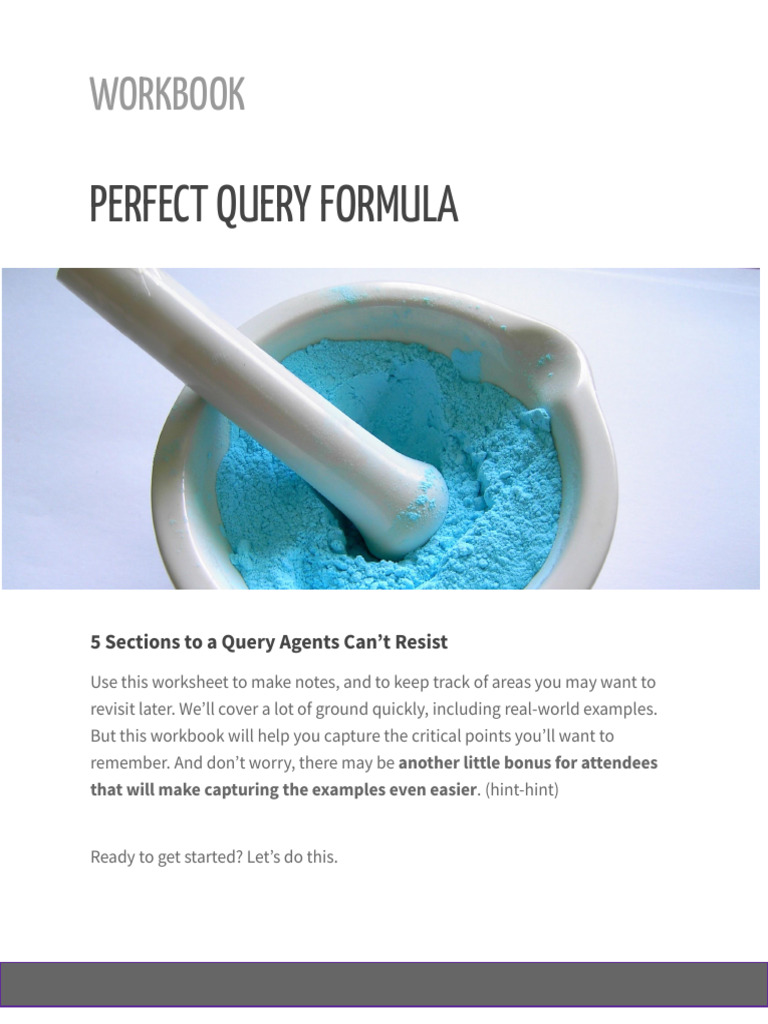 WORKBOOK - Perfect Query Formula | PDF