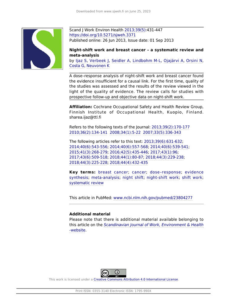 431_447_ijaz 2 | PDF | Shift Work | Risk