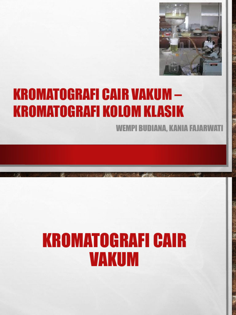 Kromatografi Cair Vakum: Metode dan Teknik | PDF | Sains & Matematika ...