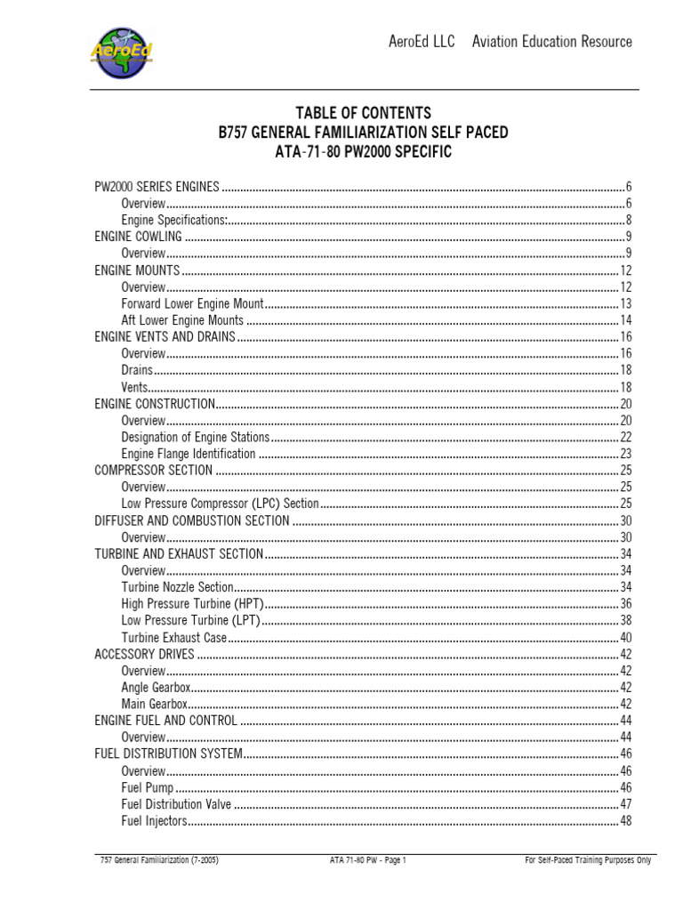 757-genfam-PW2000 Powerplant | PDF | Engines | Airplane
