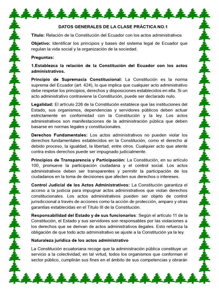 Clase Práctica No 1 Constitucion | PDF | Constitución | Judicaturas